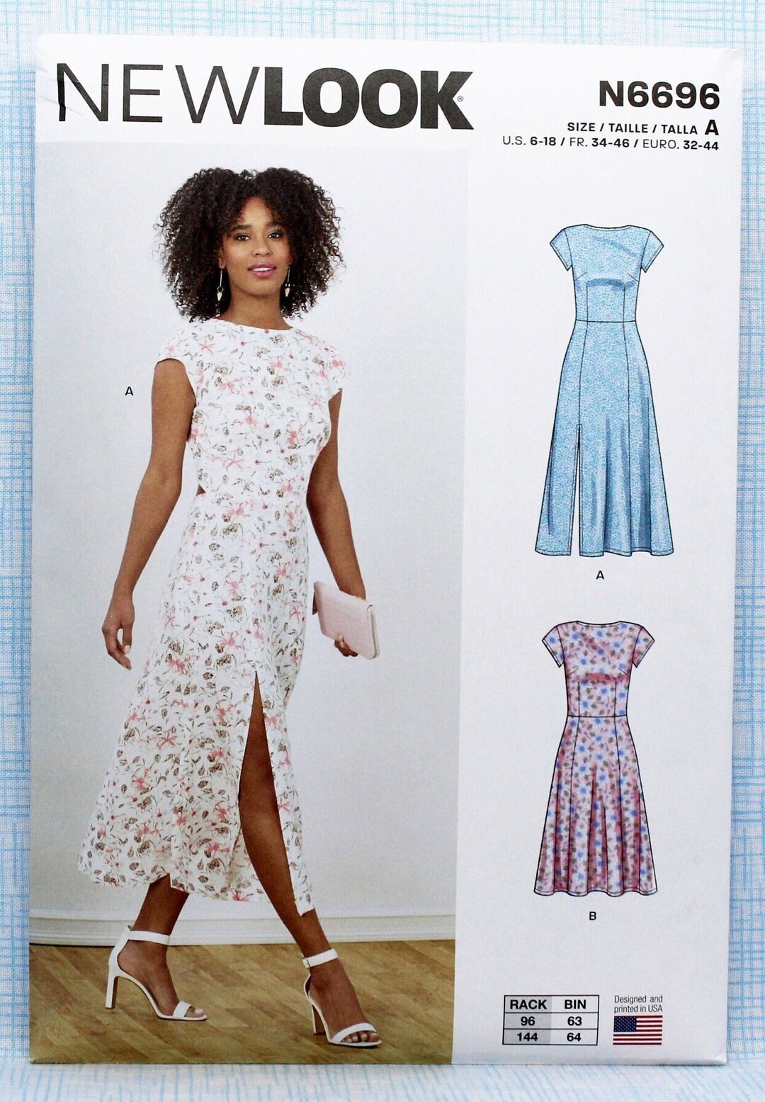 New Look Sewing Pattern 6696, Misses' Dress With Cap Sleeves, Uncut/ff ...