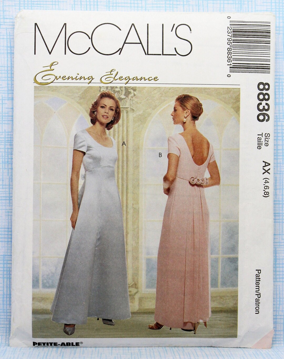 Mccall's Sewing Pattern 8836, Misses' Evening Dress With Detachable ...