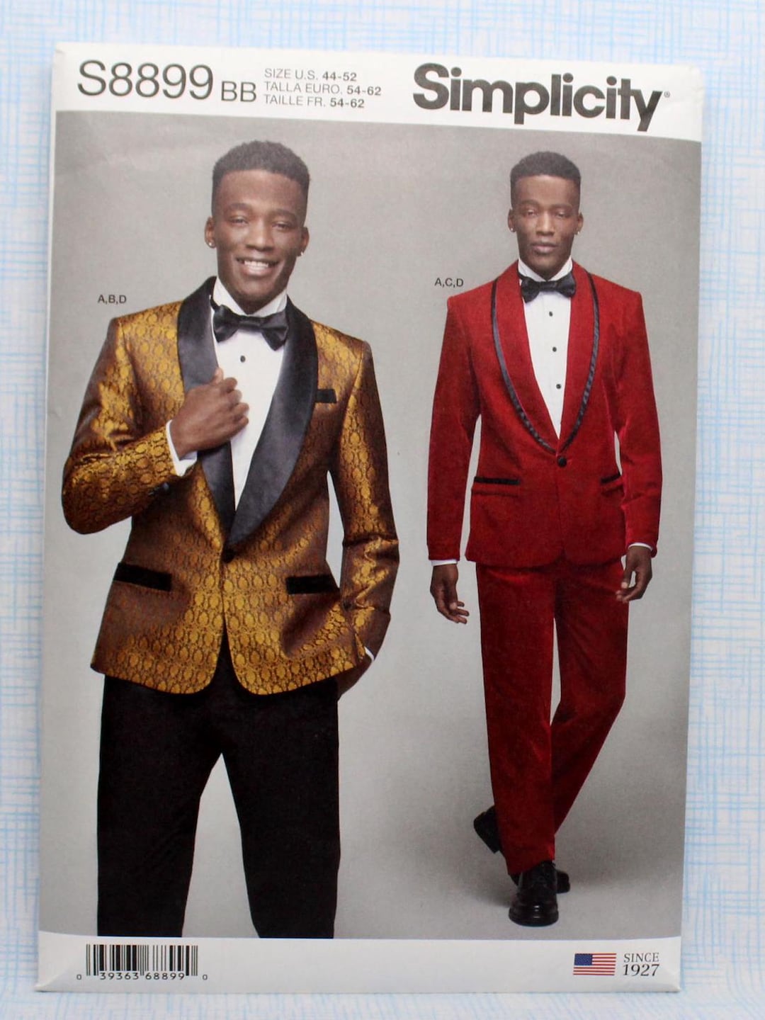 Simplicity Sewing Pattern 8899, Men's Tuxedo Jackets, Pants and Bow Tie ...