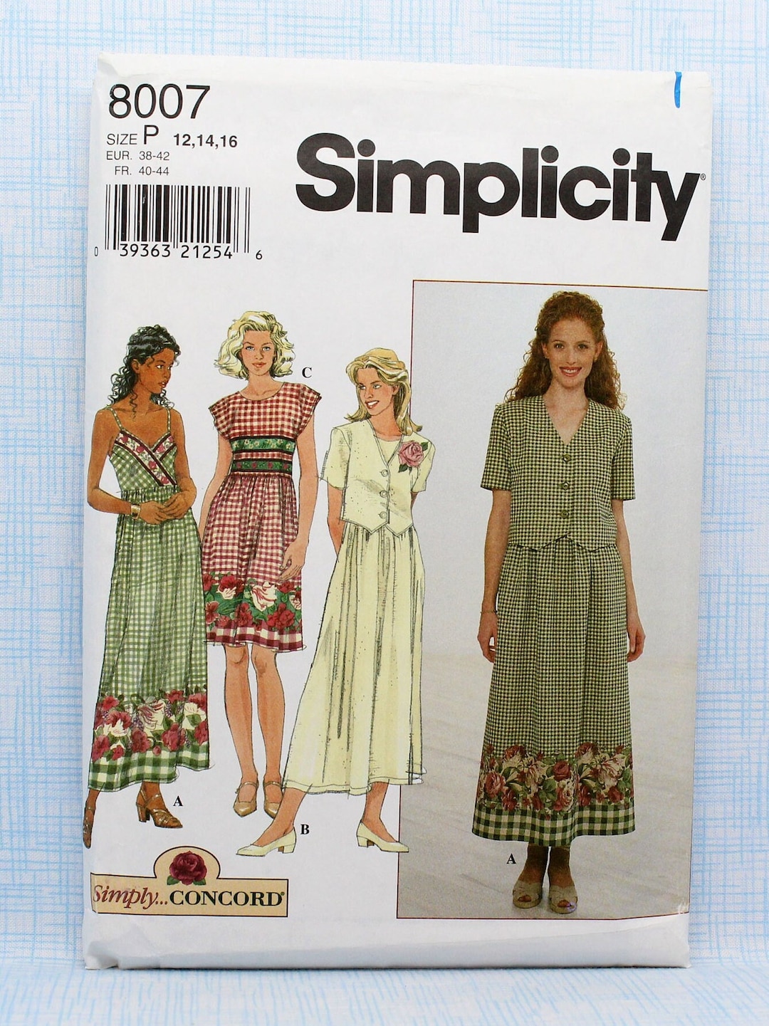Simplicity Sewing Pattern 8007 Misses' Raised Waistline - Etsy