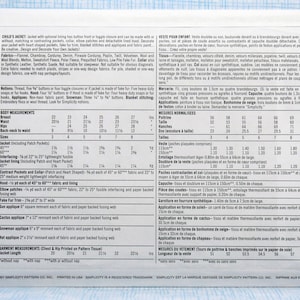 Simplicity Sewing Pattern 9303, Child's Easy Jacket, Uncut/ff, Childs ...