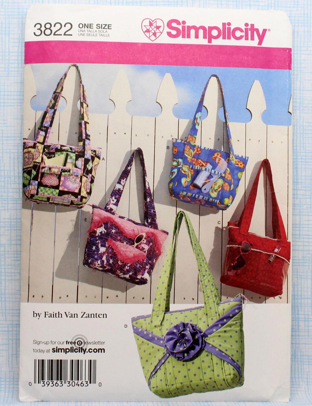 Simplicity Sewing Pattern 3822, Bags, Crafty Bags Pattern, Uncut/ff ...
