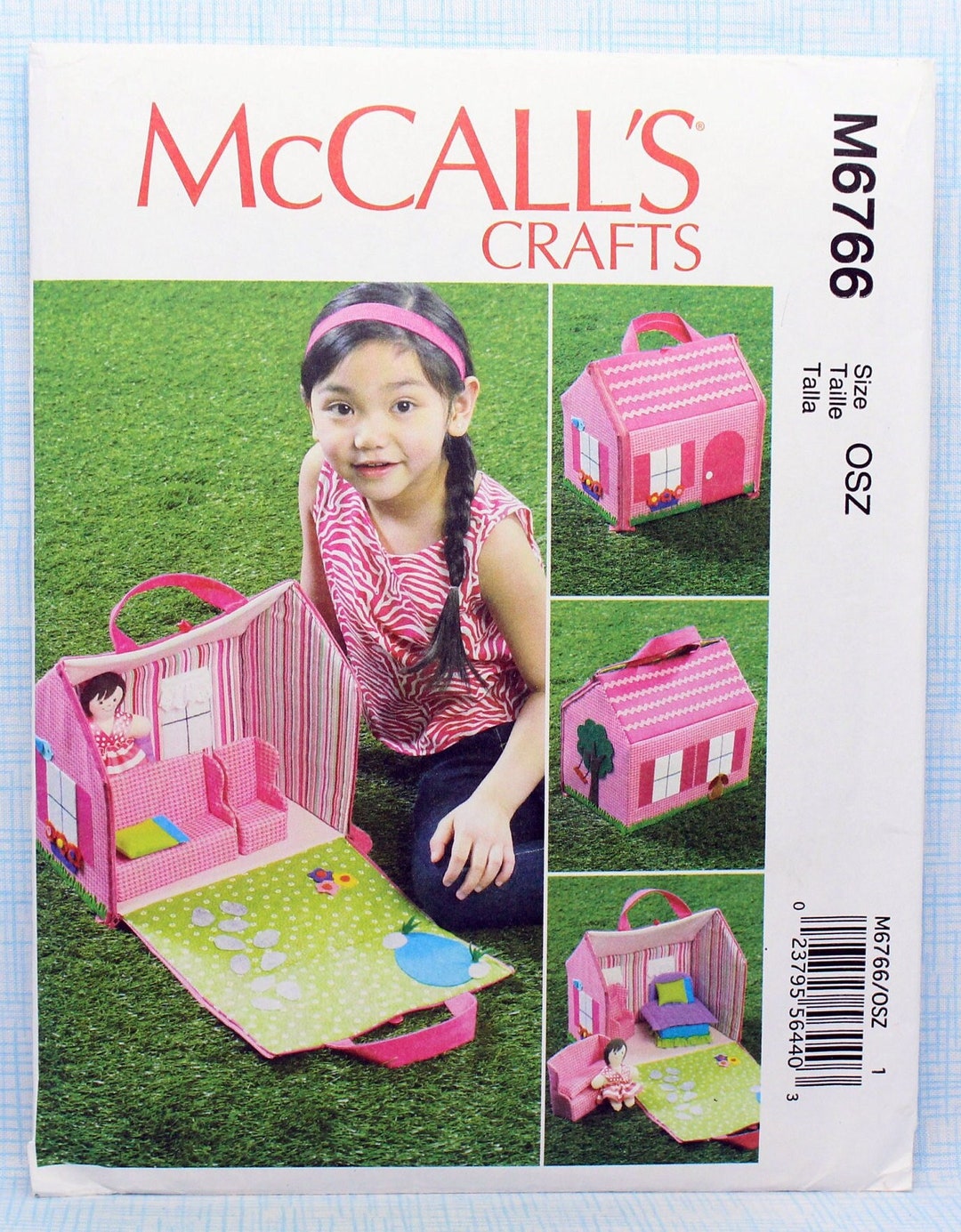 Mccall's Sewing Pattern 6766, Doll House, Furniture and Doll, Uncut/ff ...