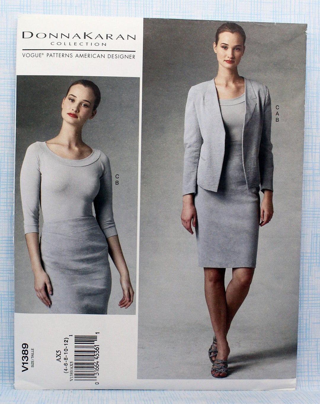 Vogue Sewing Pattern 1389, Misses' Stretch Knit Jacket, Skirt and Top ...