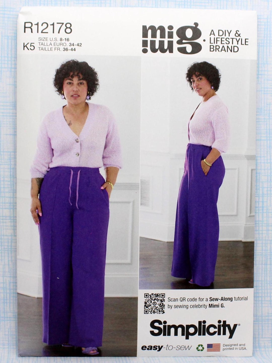Simplicity Sewing Pattern R12178, Misses' Pants With Elastic Waist ...