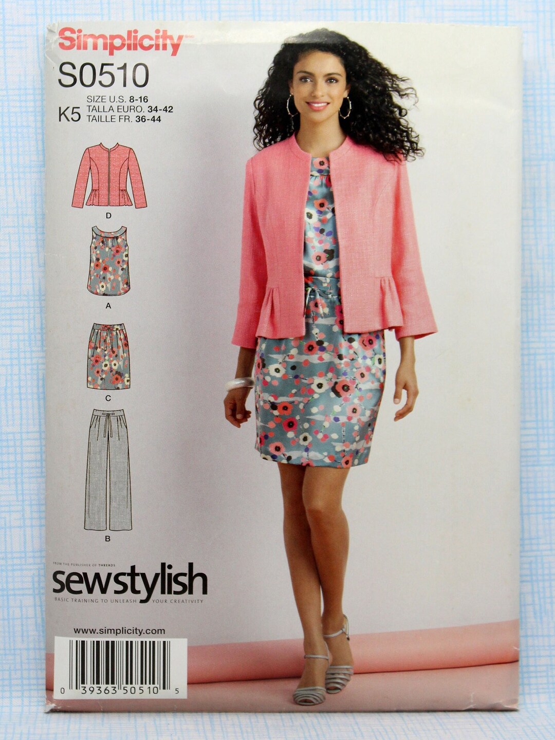 Simplicity Sewing Pattern S0510, Misses'/miss Petite Top, Jacket, Pants ...