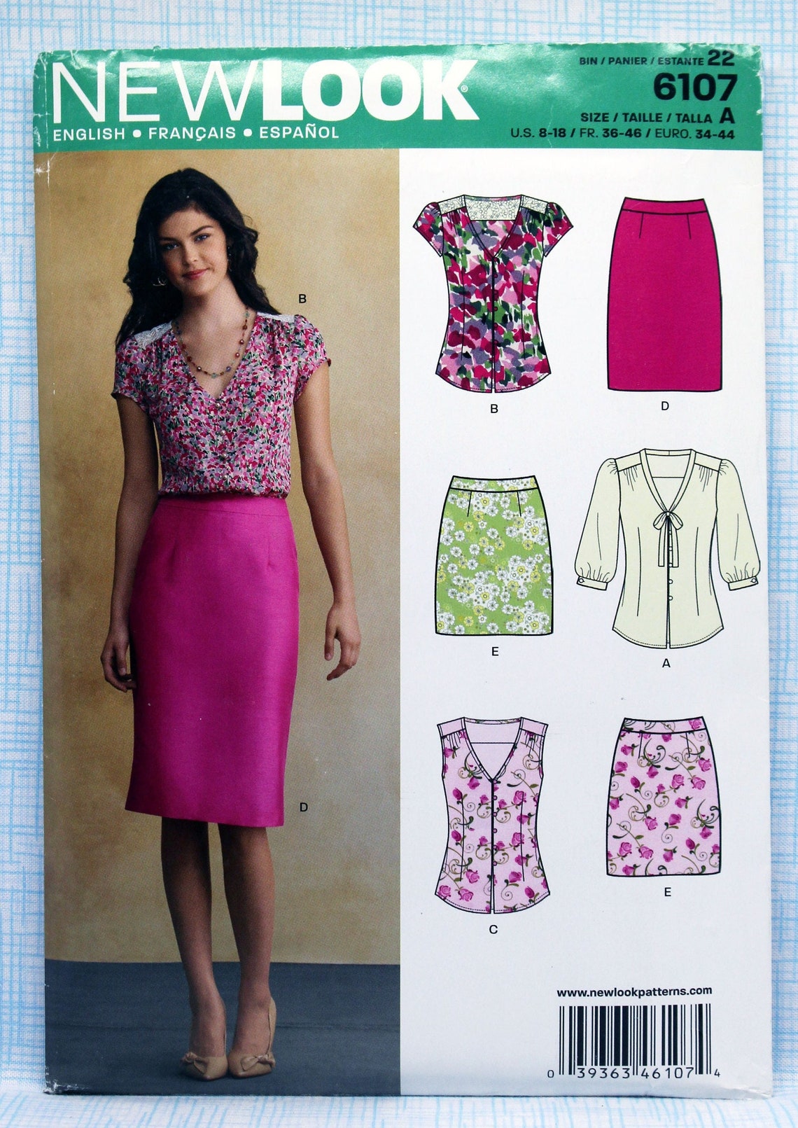 New Look Sewing Pattern 6107 Misses' Front Blouse and - Etsy