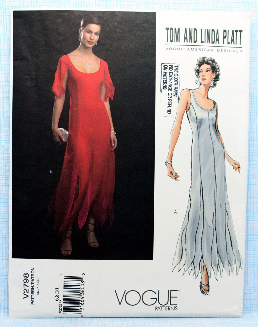Vogue Sewing Pattern 2798, Misses'/miss Petite Close-fitting Evening ...