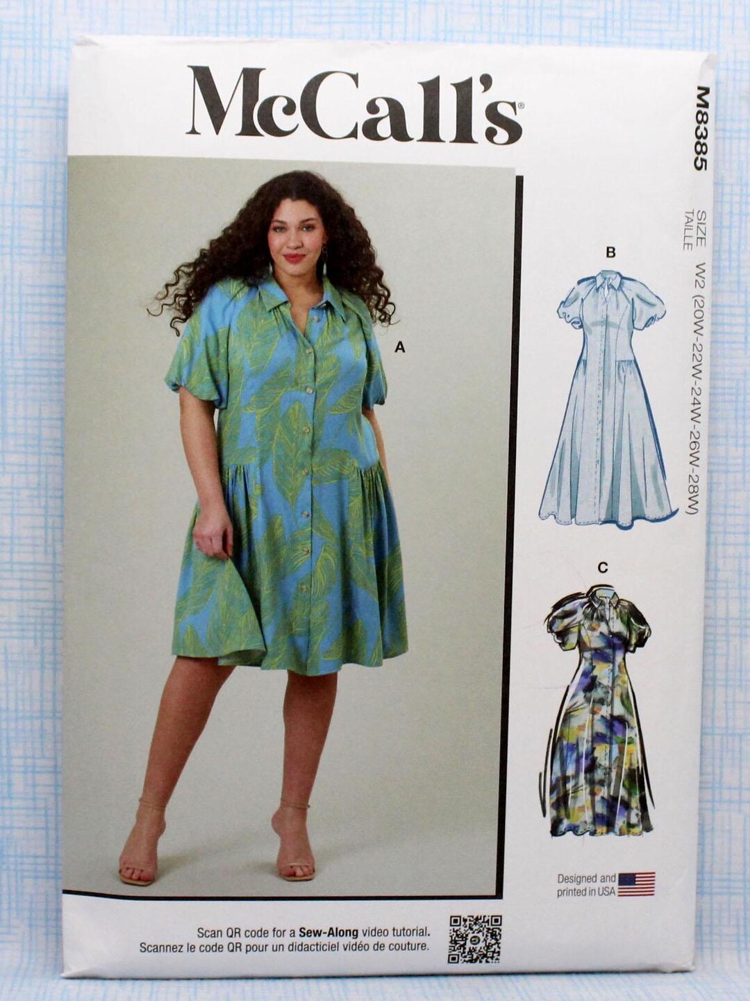 Mccall's Sewing Pattern 8385, Women's Shirtdress, Uncut/ff, Women's ...