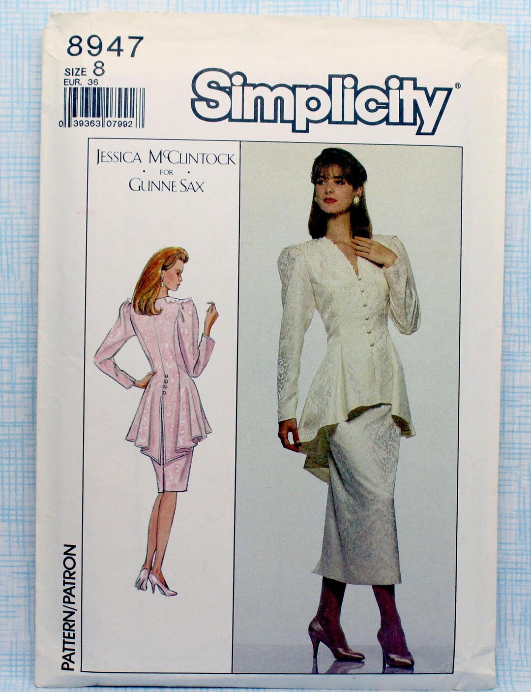 Simplicity Sewing Pattern 8947, Misses' Two Piece Dress, Misses' Size 8 ...