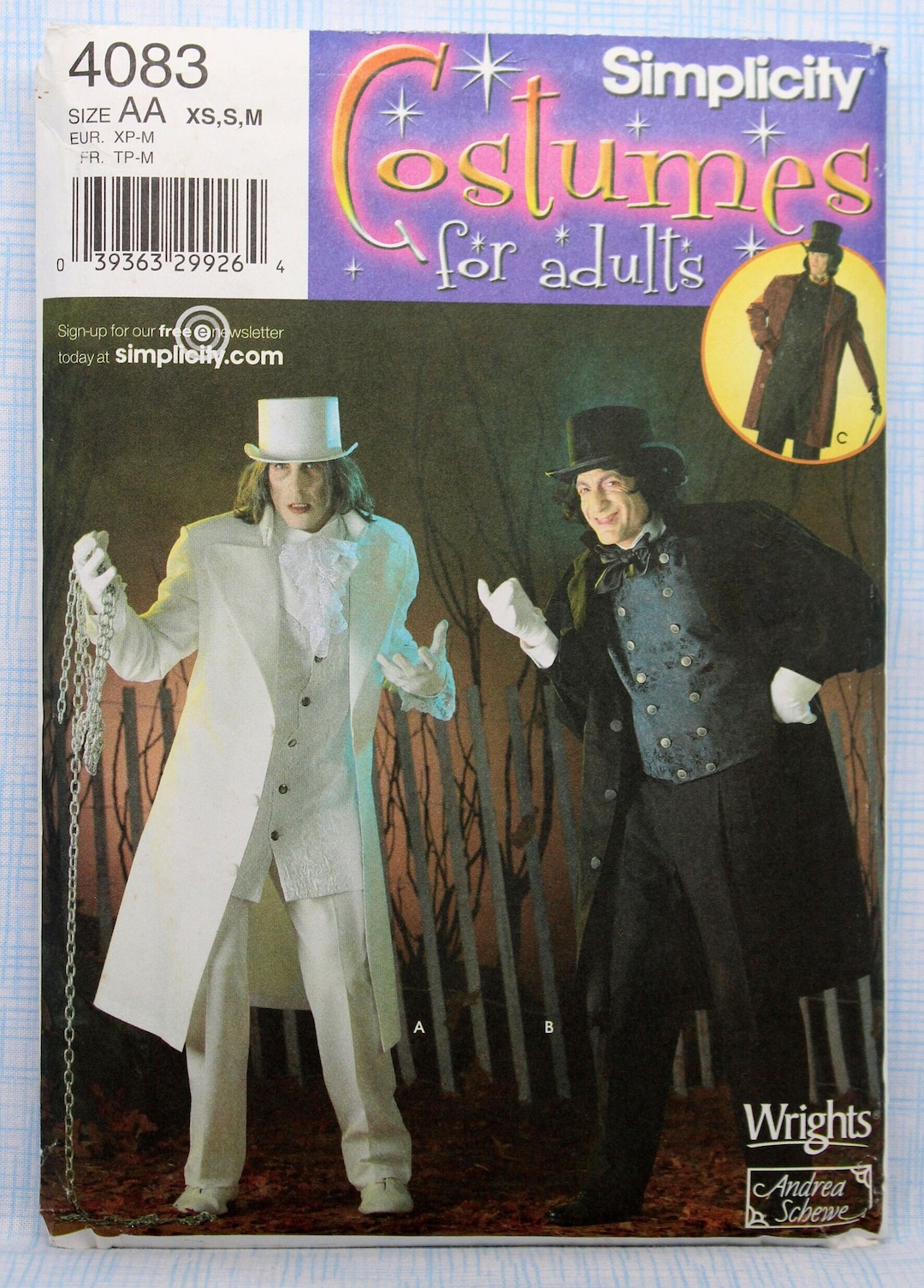 Simplicity Sewing Pattern 4083, Dr. Jekyll/mr. Hyde Costume, Uncut/ff ...