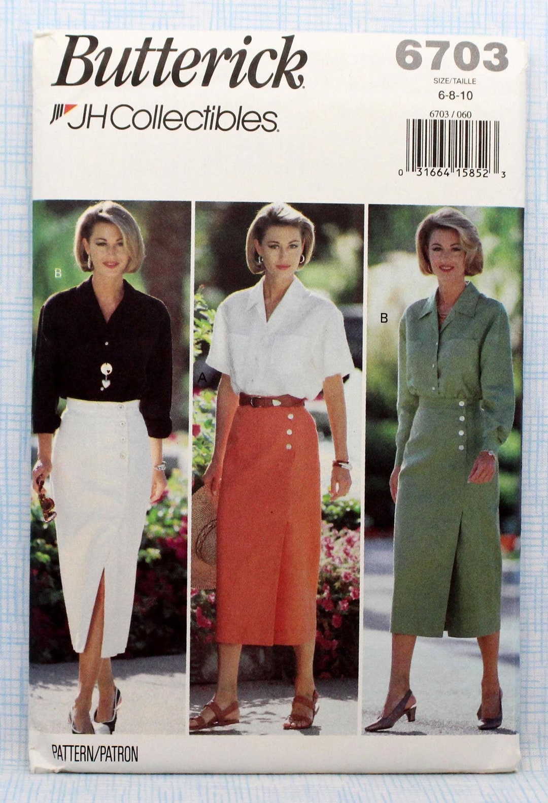 Butterick Sewing Pattern 6703, Misses' Loose-fitting Shirt and Straight ...