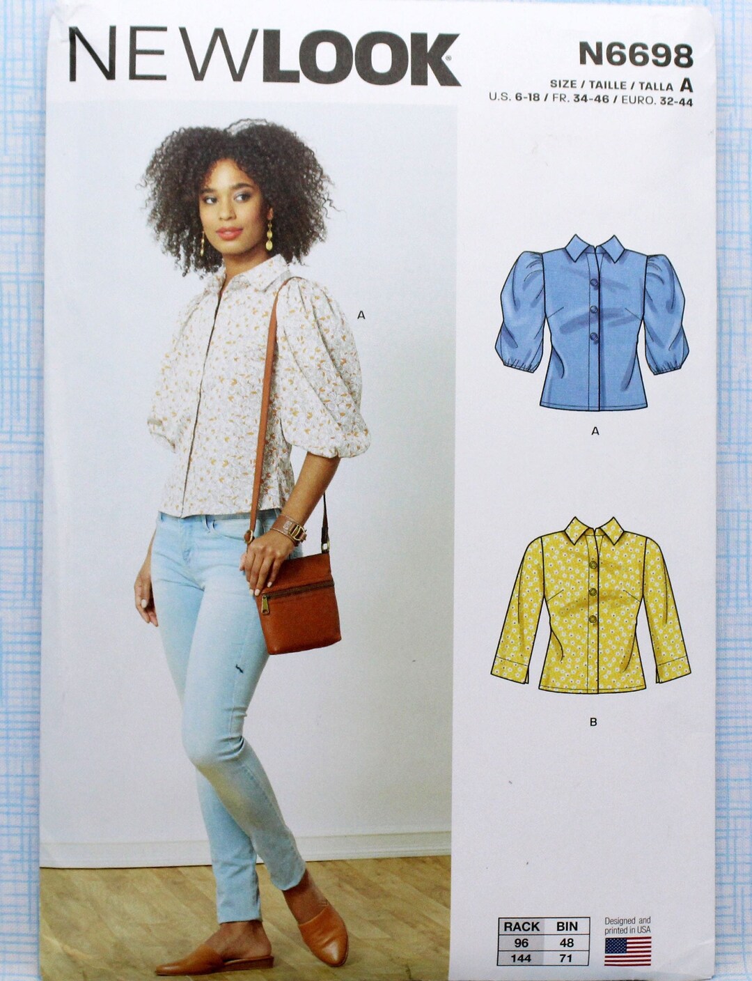 New Look Sewing Pattern 6698, Misses' Top With Sleeve Options, Uncut/ff ...