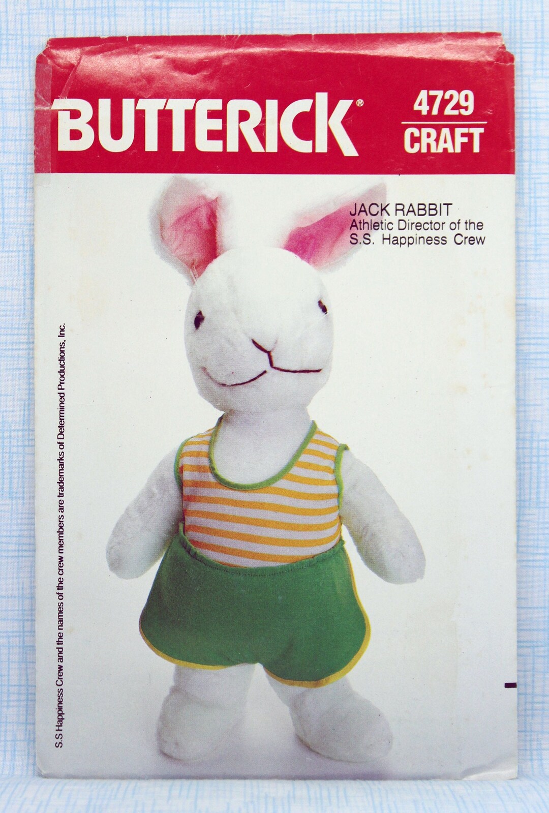 Butterick Sewing Pattern 4729, Plush Rabbit Sewing Pattern, Uncut/ff ...