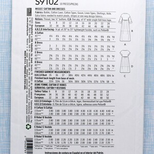 Simplicity Sewing Pattern 9102, Misses' Caftan and Loose-fitting ...