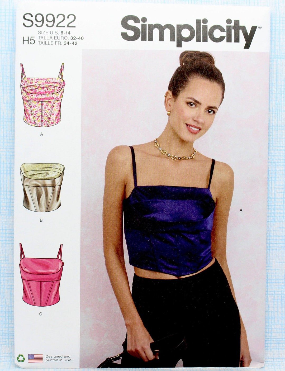 Simplicity Sewing Pattern 9922, Misses' Slim Fit Corsets, Uncut/ff ...