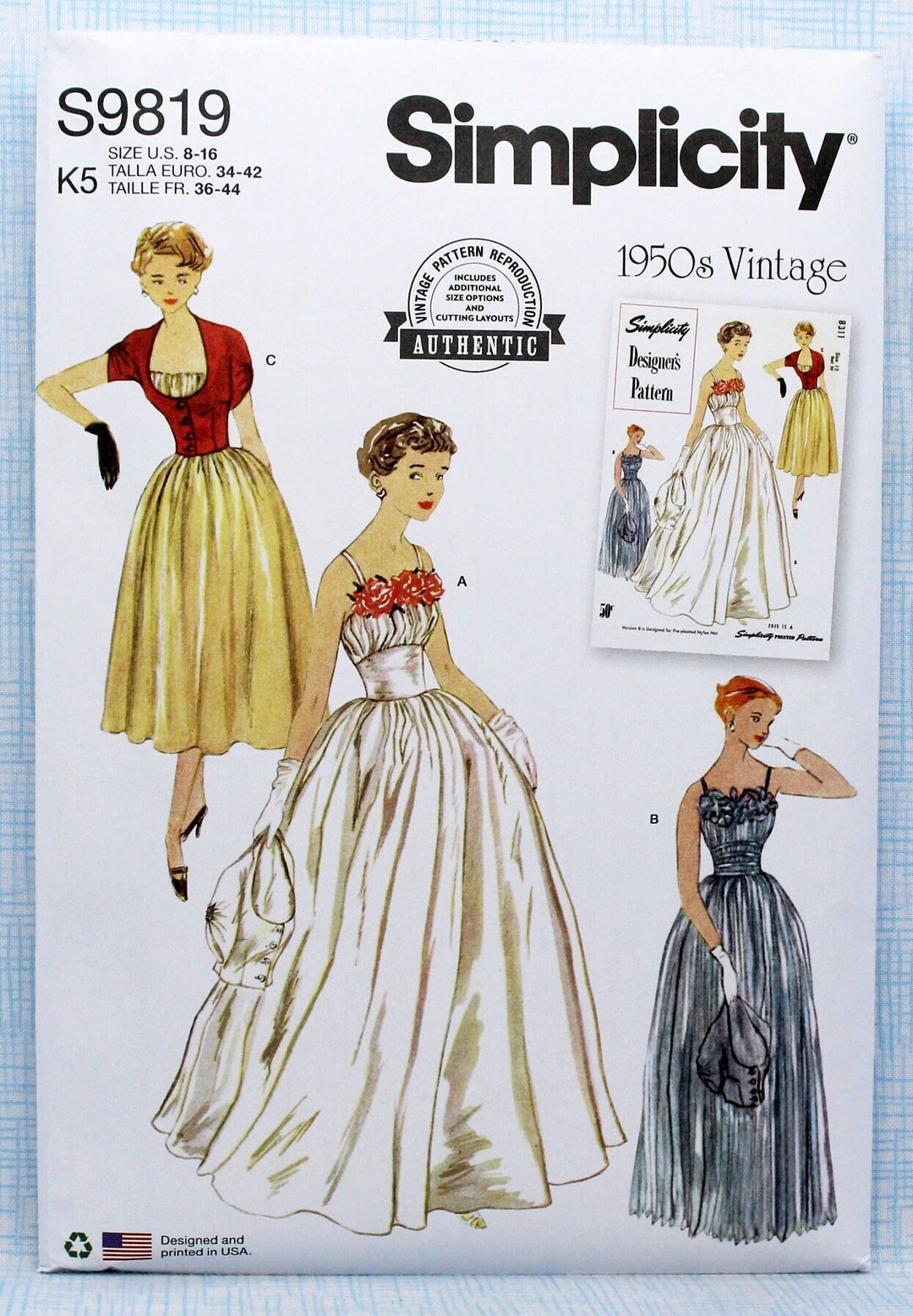 Simplicity Sewing Pattern 9819, Misses' Fitted Midriff Dress and Jacket ...