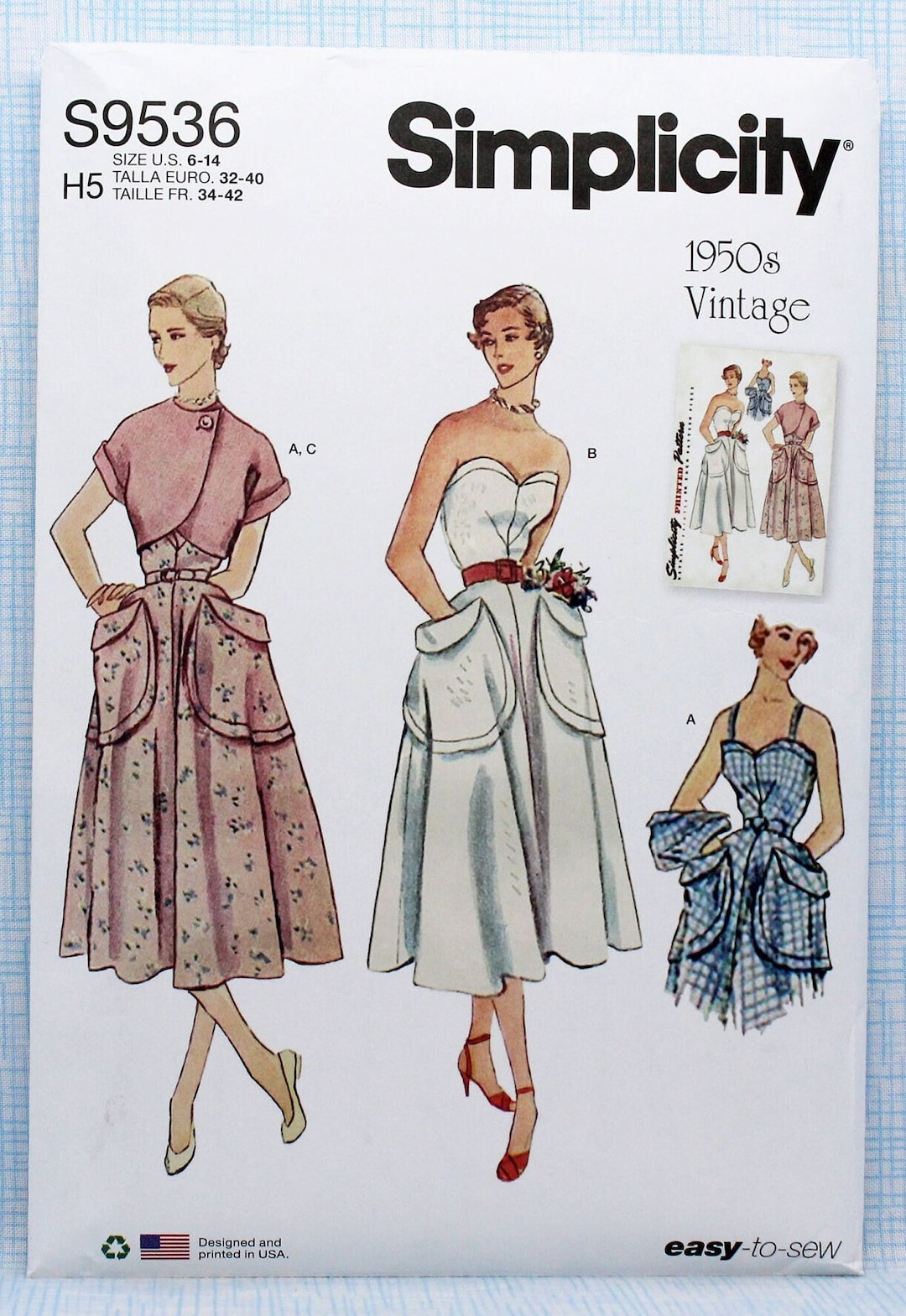 Simplicity Sewing Pattern 9536 Misses' Retro Sundress and Bolero Jacket ...