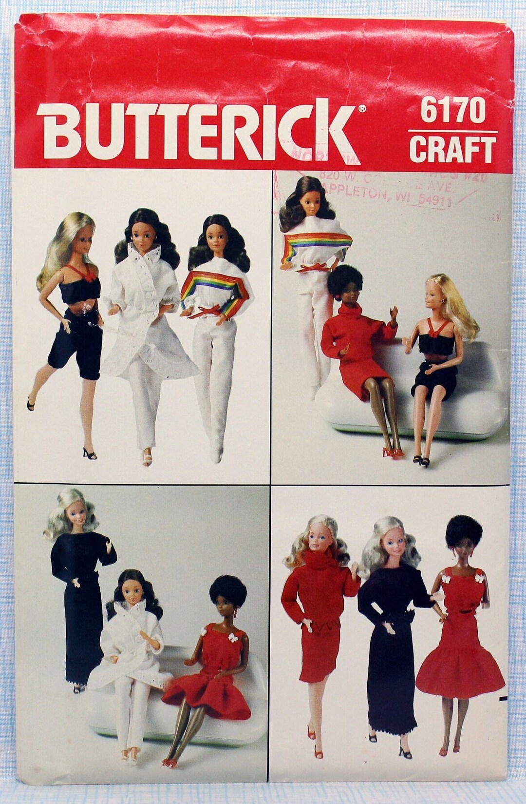 Butterick Sewing Pattern 6170 Doll Clothes for 11-1/2" Dolls Sewing ...