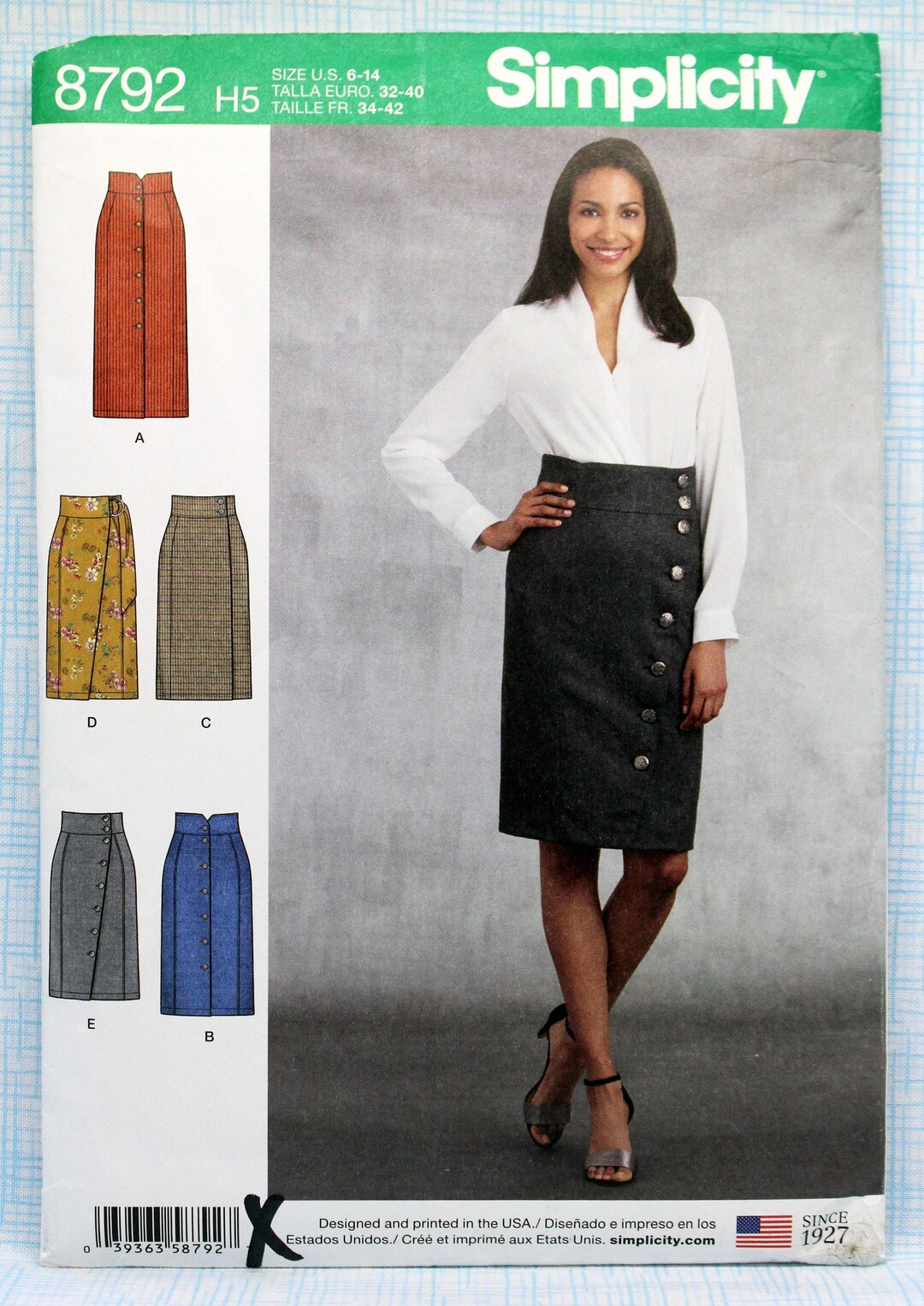 Simplicity Sewing Pattern 8792, Misses' Fitted Straight Skirts, Misses ...