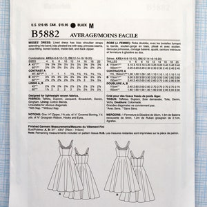 Butterick Sewing Pattern 5882, Misses' Lined Dress With Shoulder Straps ...