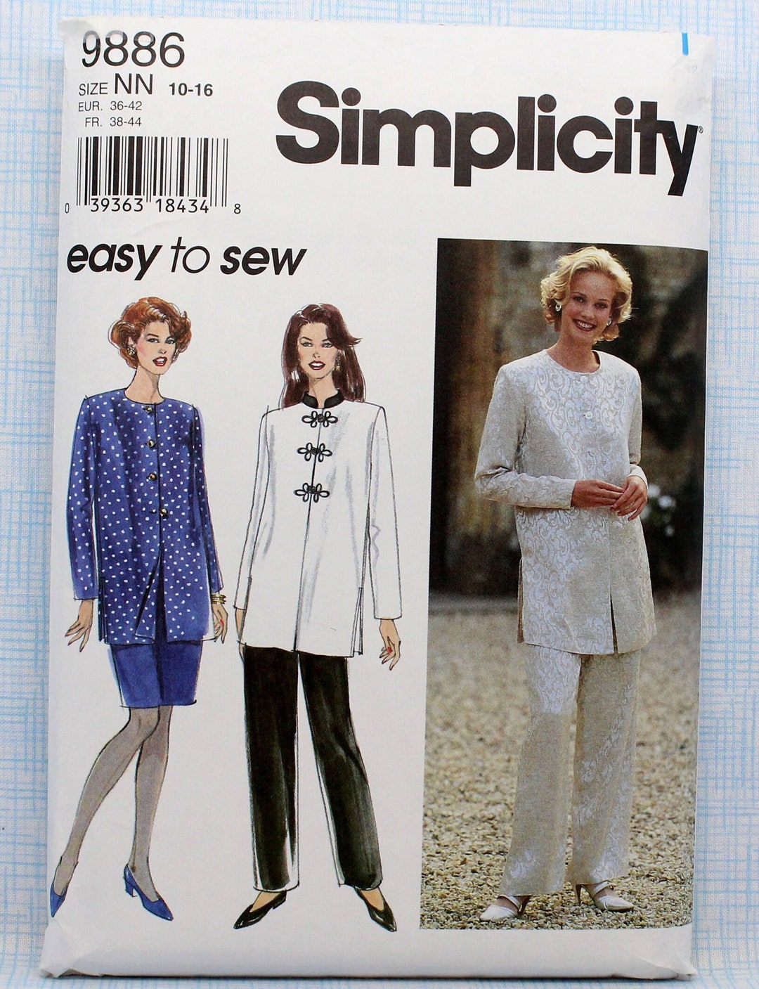 Simplicity Sewing Pattern 9886, Misses' Unlined Jacket, Pull-on Pants ...