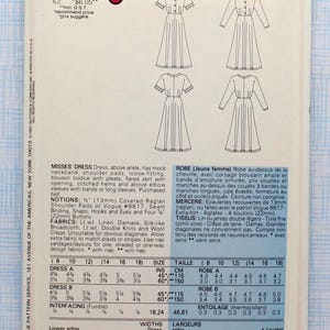 Vogue Sewing Pattern 9865, Misses' Easy Dress With Blouson Bodice and Flared Skirt, Misses' Size ...