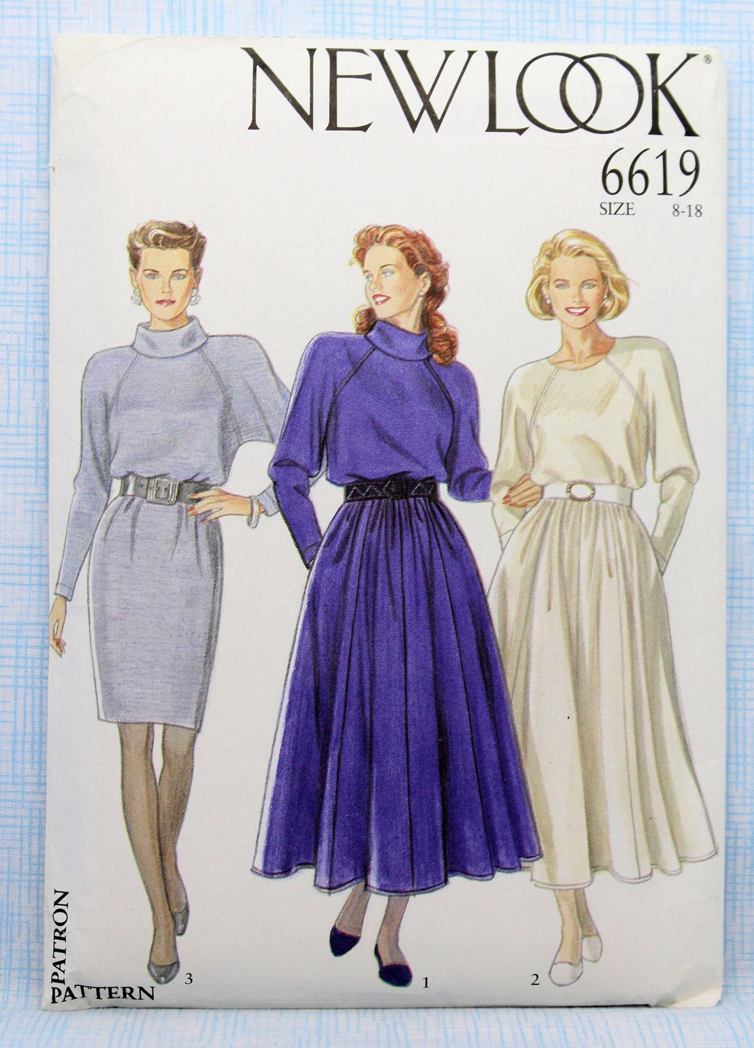 New Look Sewing Pattern 6619, Misses' Dress With Raglan Sleeves, Uncut ...
