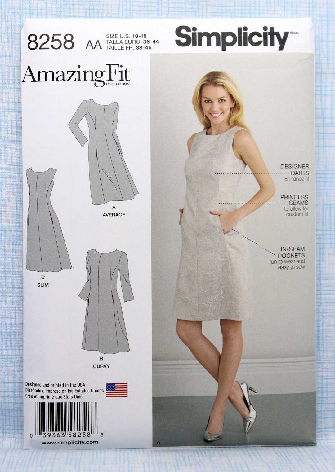 Simplicity Sewing Pattern 8258, Misses' Fit and Flare Dress, Uncut/ff ...