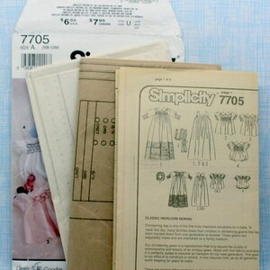 Simplicity Sewing Pattern 7705, Baby/infant Gown, Dress, Slip and Baby ...