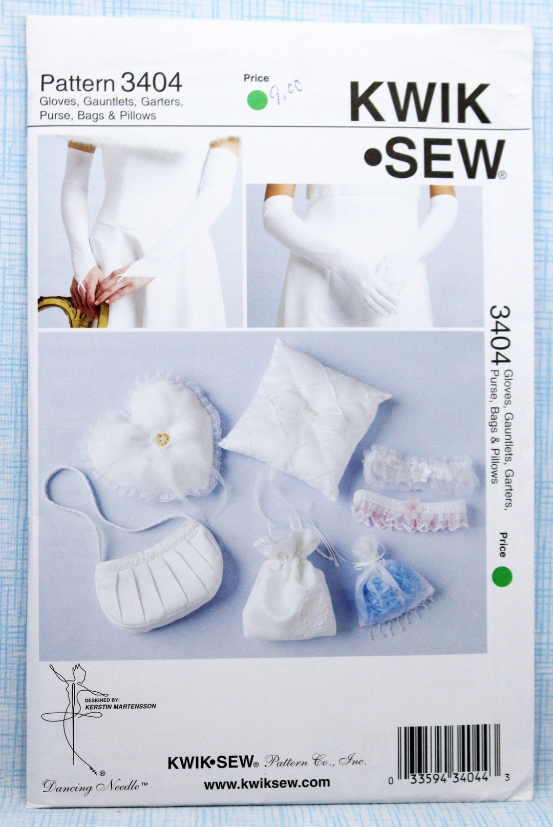 Kwik Sew 3404, Misses Formal Gloves, Gauntlets, Garters, Purse, Bags ...