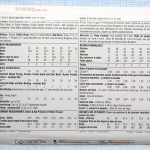 Simplicity Sewing Pattern 0621, Child's Dress and 18" Doll Dress, Uncut ...