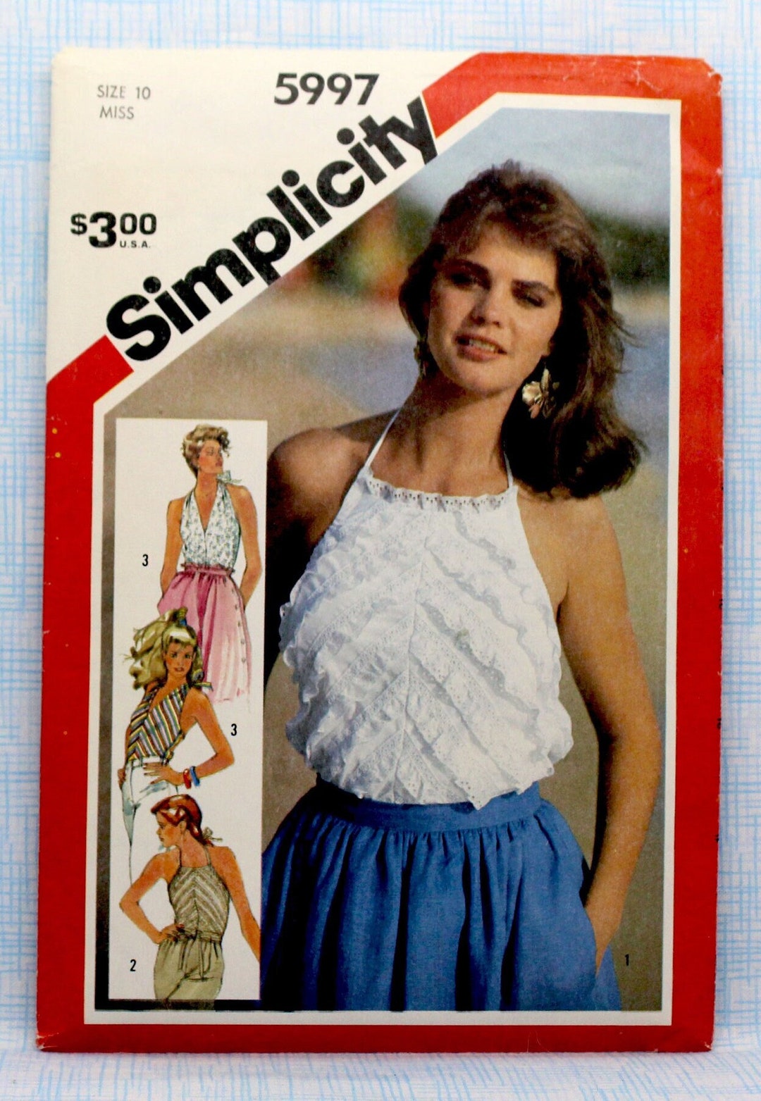 Simplicity Sewing Pattern 5997, Misses' Lined Bias Halter Tops, Uncut ...