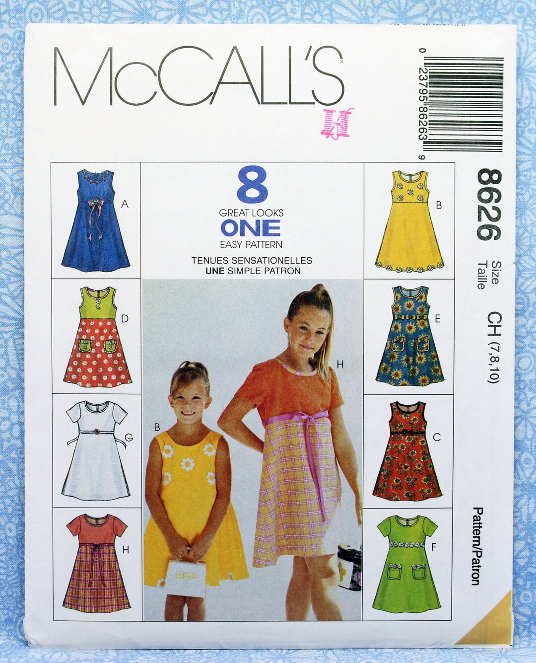 Mccall's Sewing Pattern 8626 Girls' Easy High Waisted - Etsy