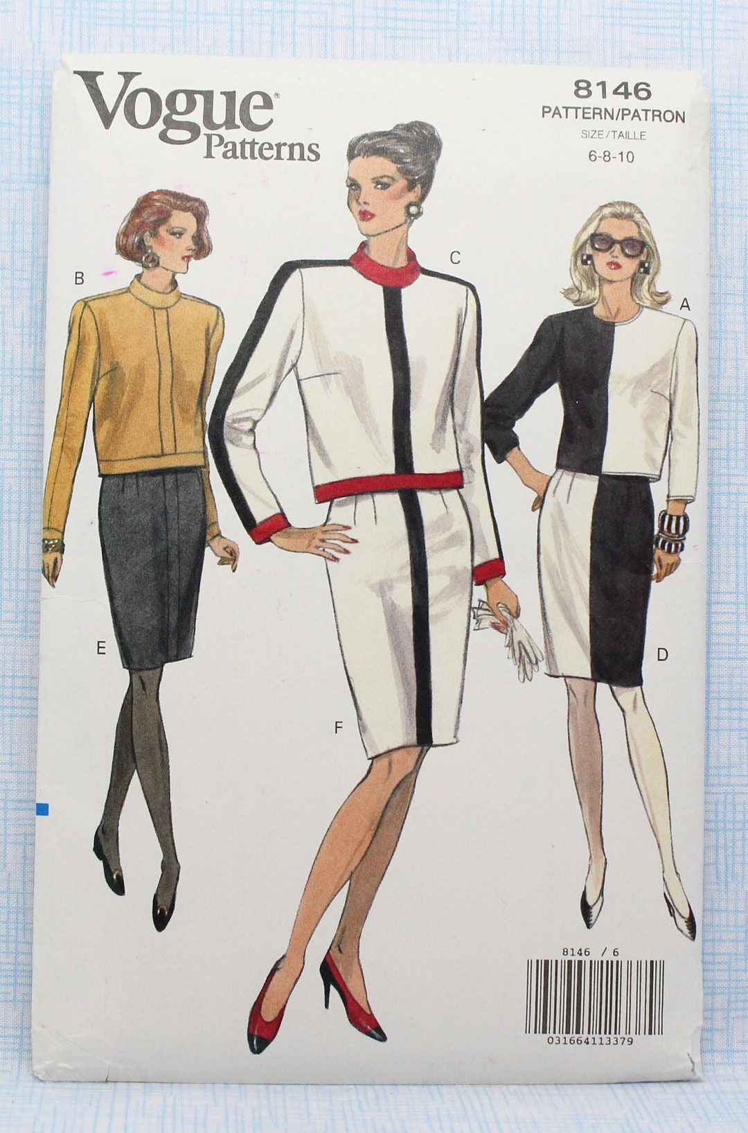 Vogue Sewing Pattern 8146, Misses' Easy Loose-fitting Top and Semi ...