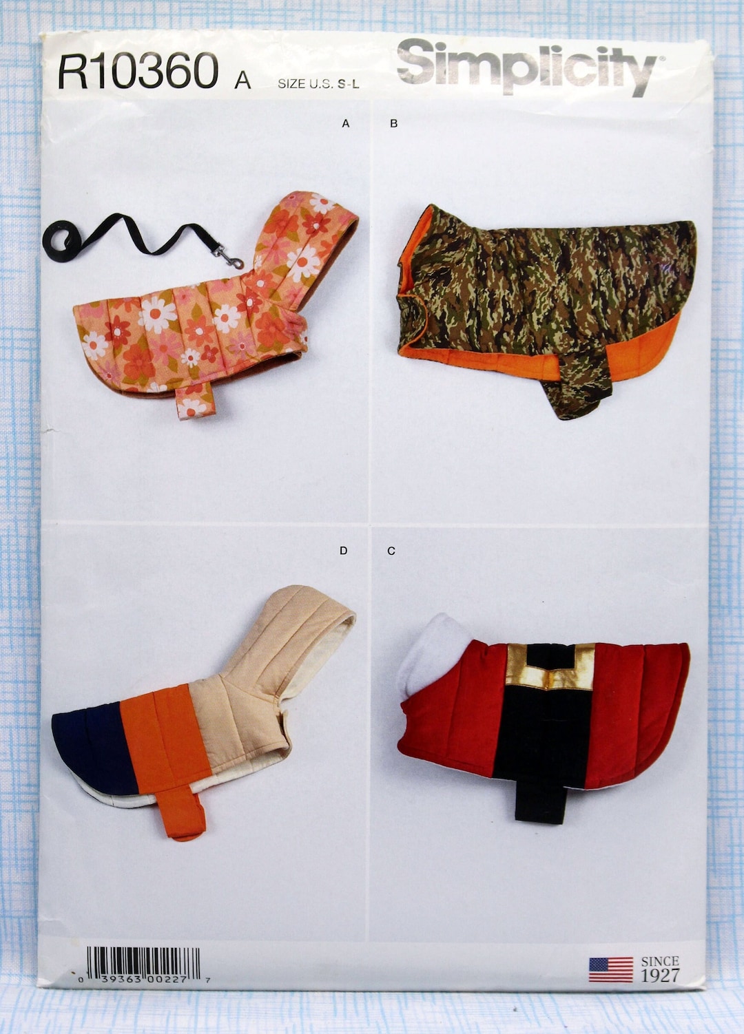 Simplicity Sewing Pattern R10360, Dog Coats With or Without Hoods ...