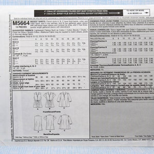 Mccall's Sewing Pattern 5664 Misses' Flared Shirts - Etsy