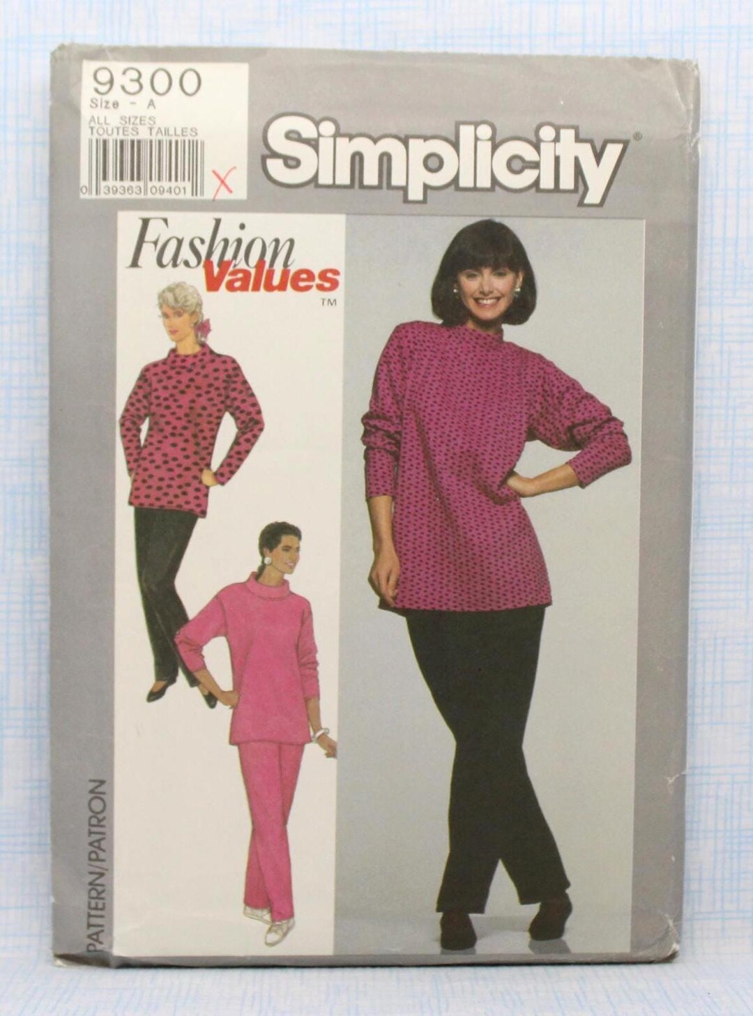 Simplicity Sewing Pattern 9300, Misses'/miss Petite Knit Pullover Top ...