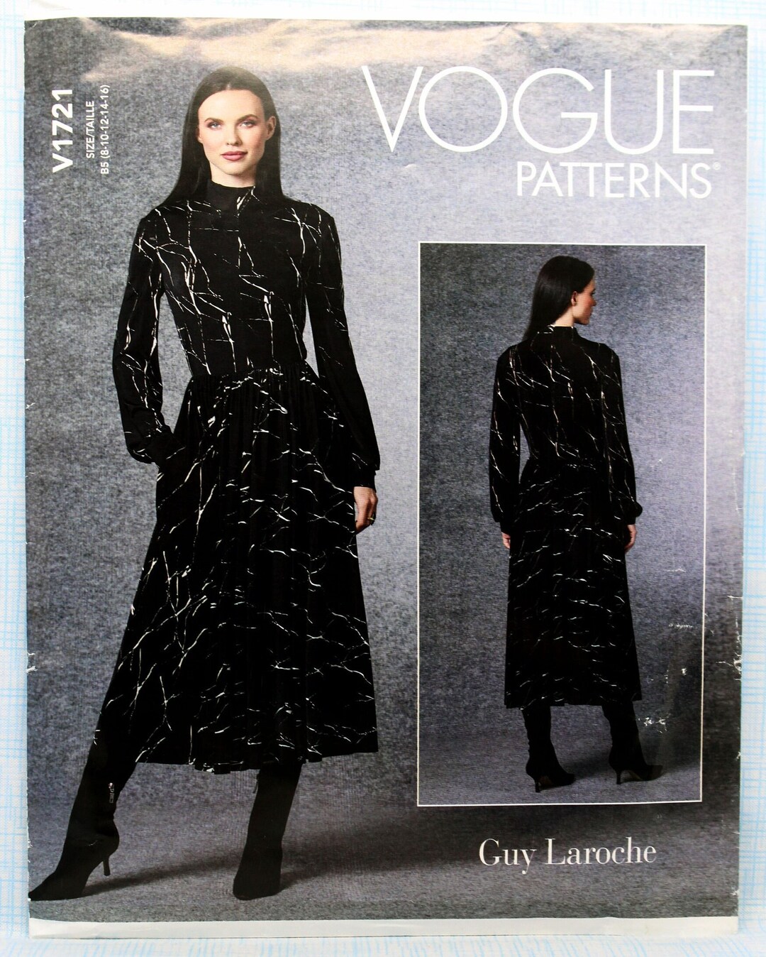 Vogue Sewing Pattern 1721, Misses' Knit Dress With Gathered Skirt ...