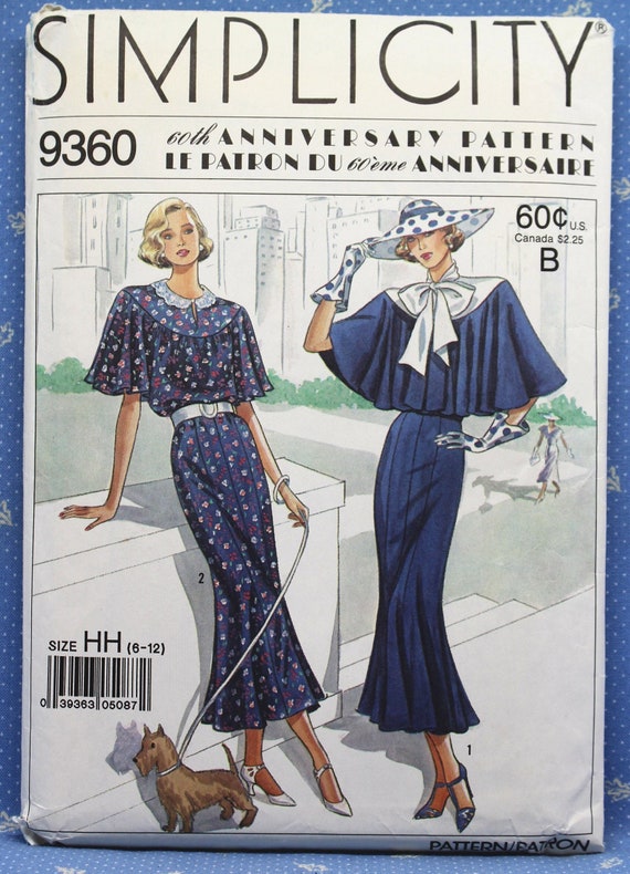 Simplicity Sewing Pattern 9360 Misses' Dress With Eight | Etsy