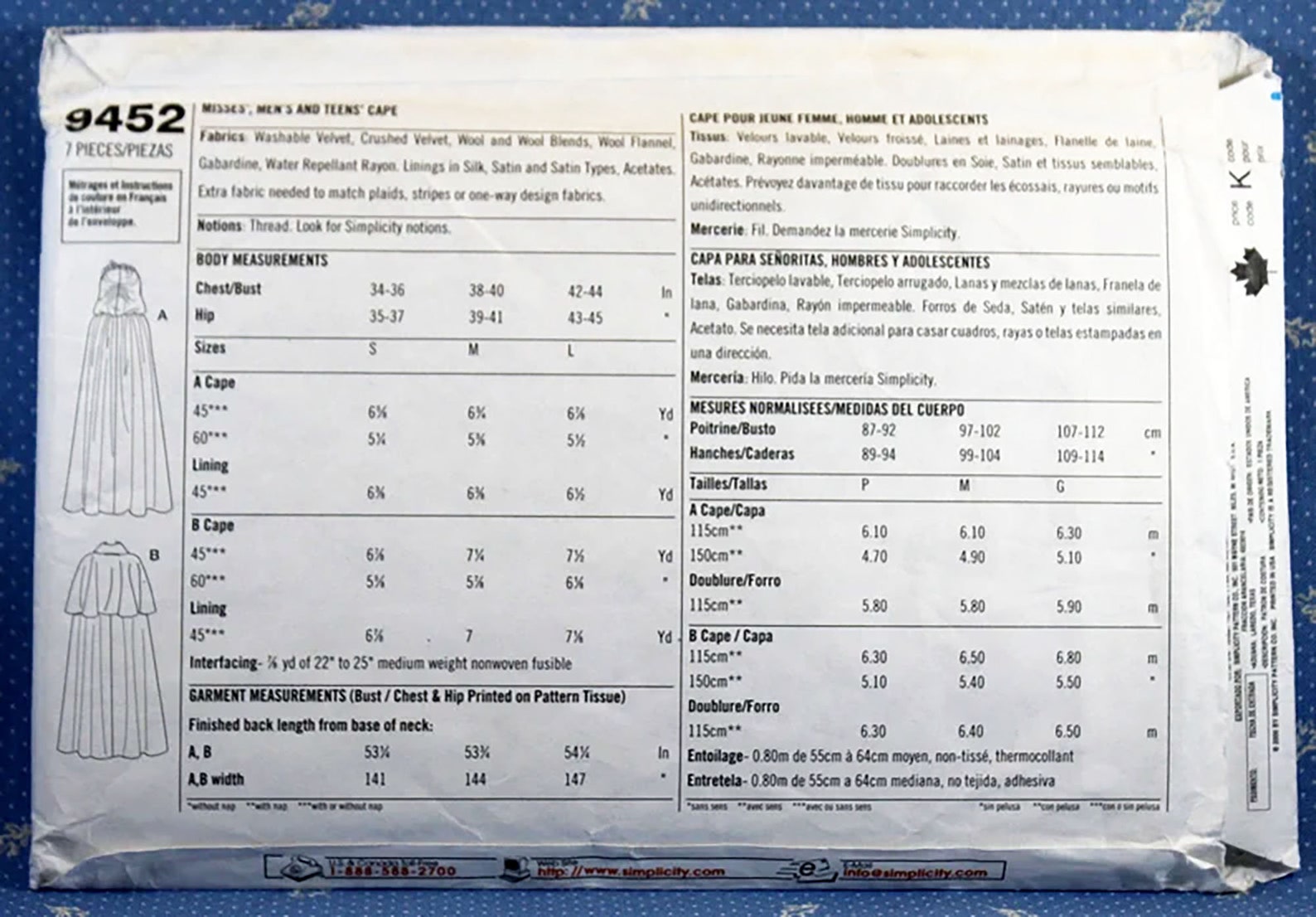 Simplicity Sewing Pattern 9452 Misses' Men's and - Etsy