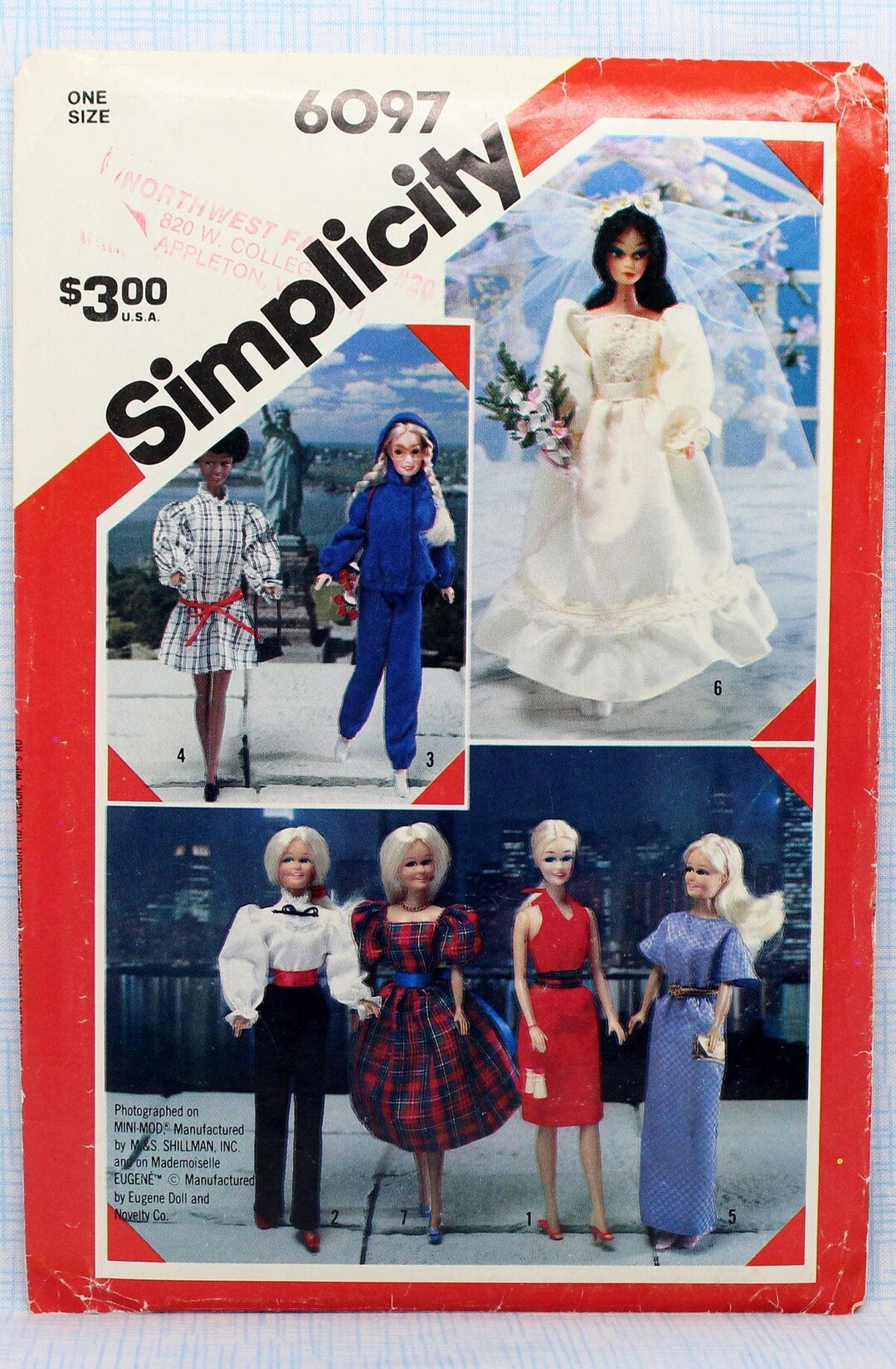 Simplicity Sewing Pattern 6097 Wardrobe Pattern for 11-1/2" Dolls ...