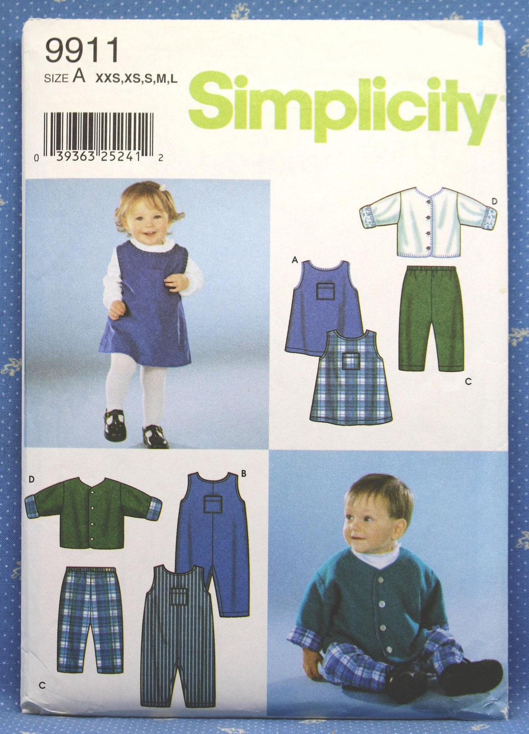 Simplicity Sewing Pattern 9911, Babies' Dress, Romper, Pants and Lined ...