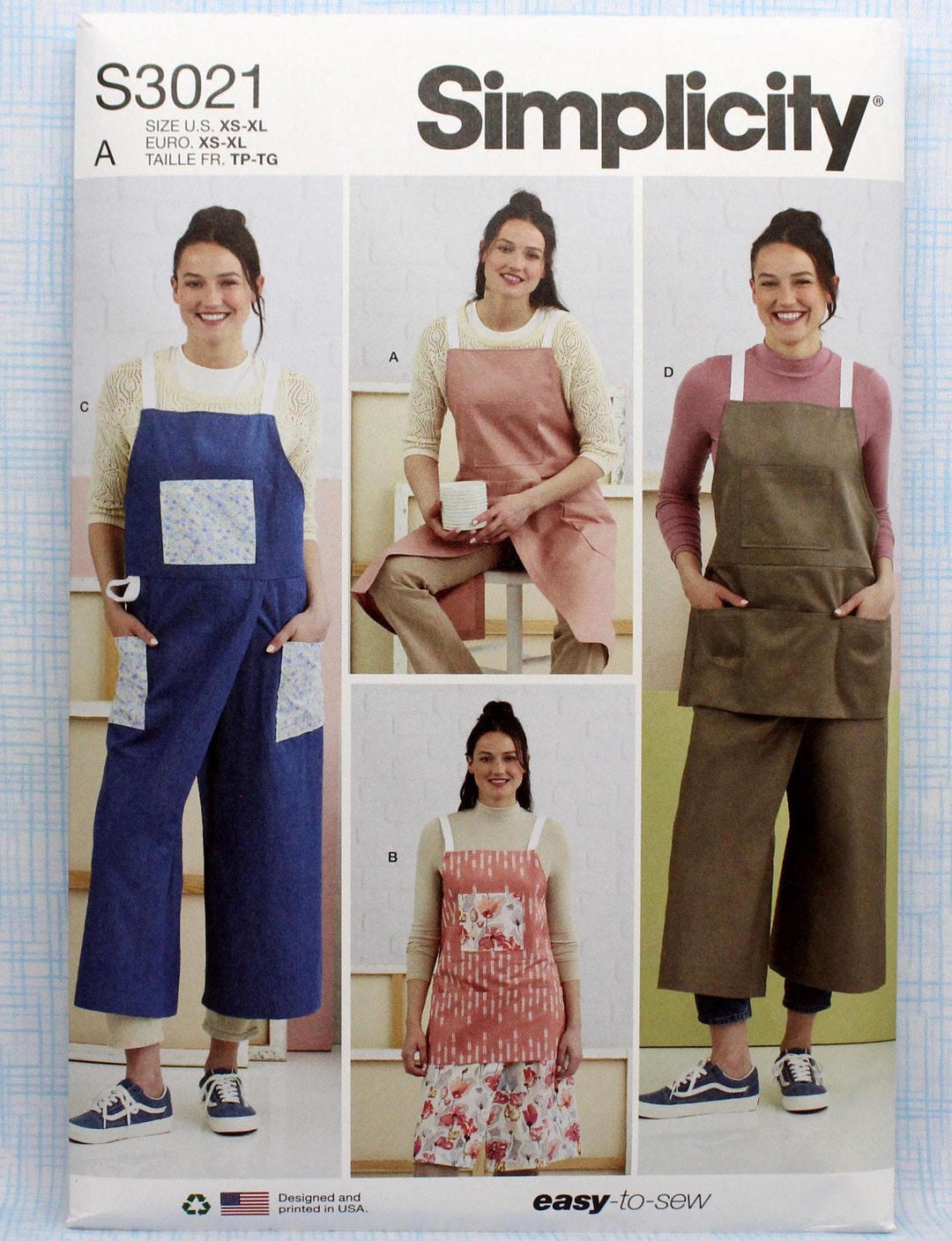 Simplicity Sewing Pattern 3021, Misses' Aprons and Pant Aprons, Uncut ...