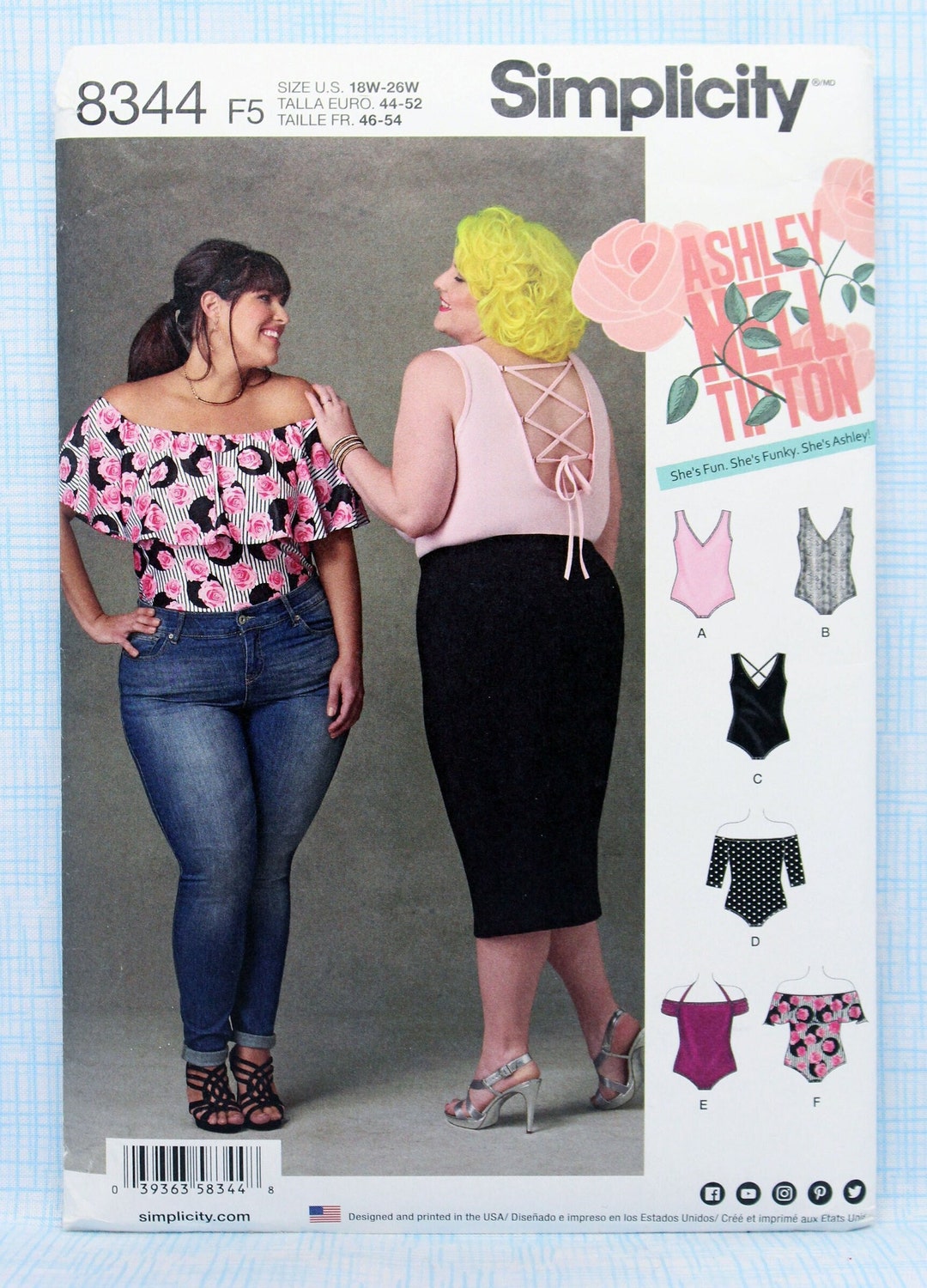 Simplicity Sewing Pattern 8344, Women's Knit Bodysuit, Uncut/ff, Women ...