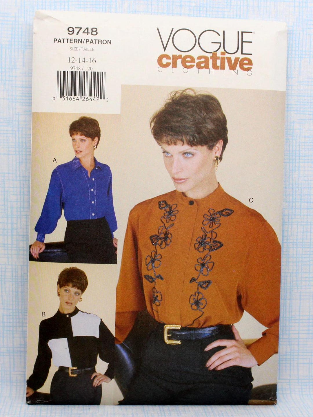 Vogue Sewing Pattern 9748, Misses' Loose-fitting Shirt, Uncut/ff ...
