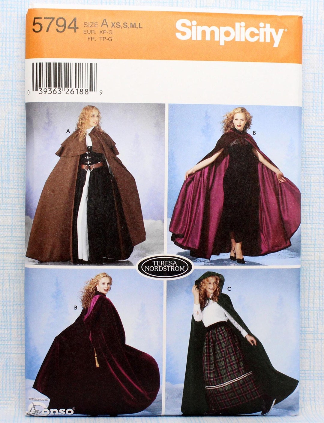 Simplicity Sewing Pattern 5794, Misses' Hooded Cape, Uncut/ff, Misses ...