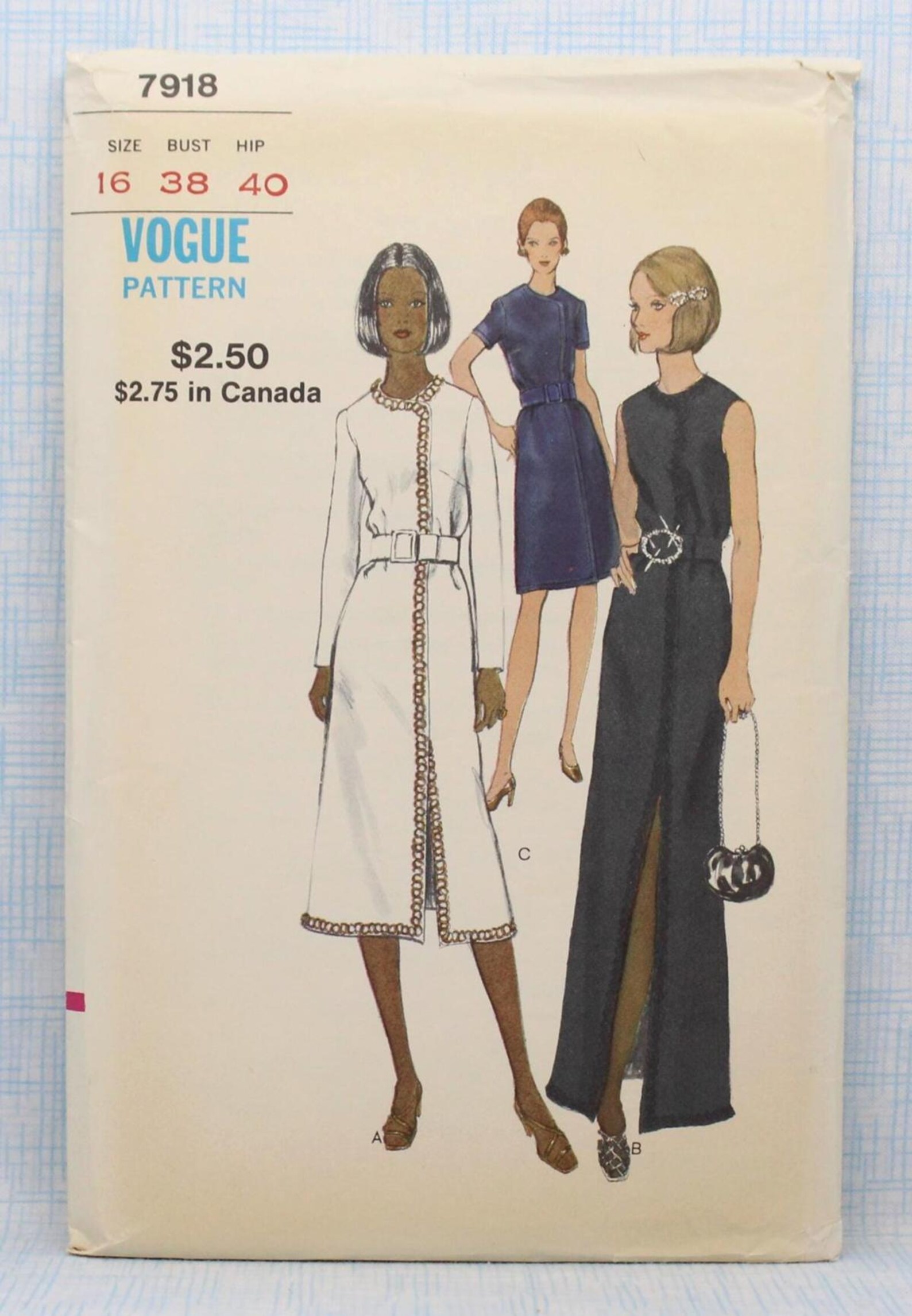 Vogue Sewing Pattern 7918, Misses' Dress With Sleeve Options, Sewing ...