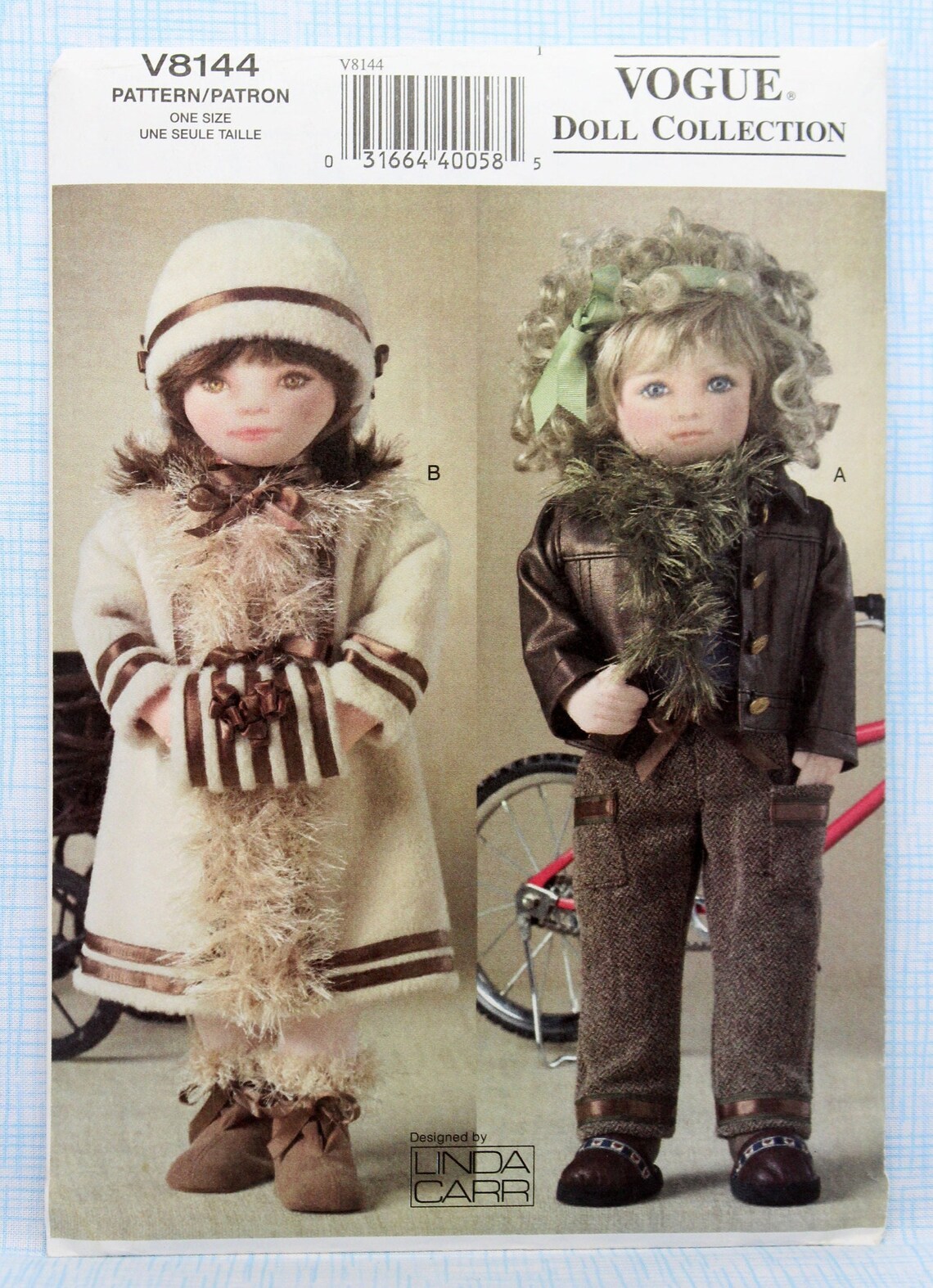 Vogue Sewing Pattern 8144, Doll Clothes for 18" Dolls Sewing Pattern ...