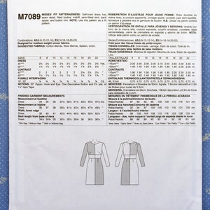 Mccall's Sewing Pattern 7089 Misses' Fit Pattern / - Etsy
